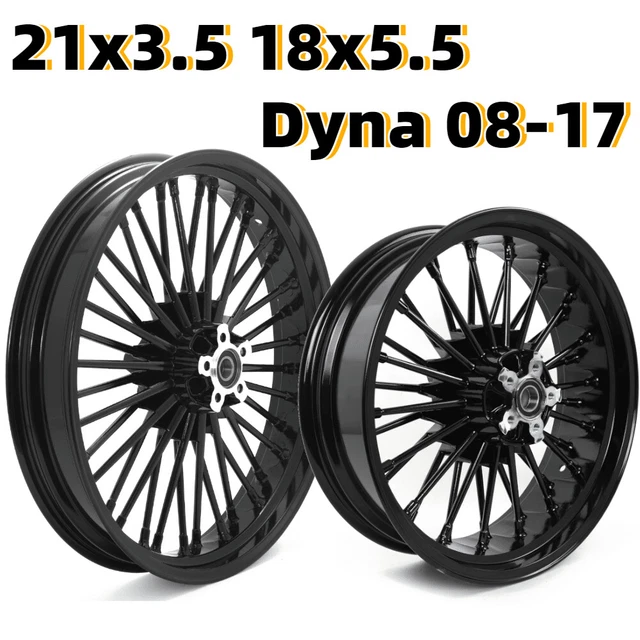 21X3.5 18X5.5 ROUES Jantes set pour Harley Dyna Street Bob Low Rider ...
