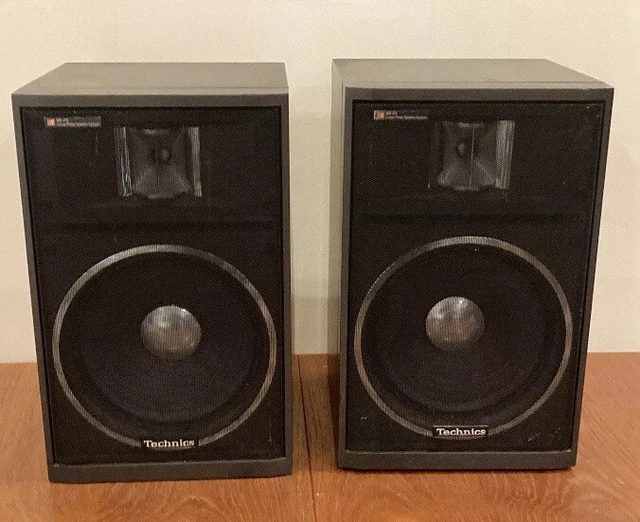 TECHNICS SB-F5 2 Way Stereo Speakers Horn Tweeter Tested Working (AJ) £ ...
