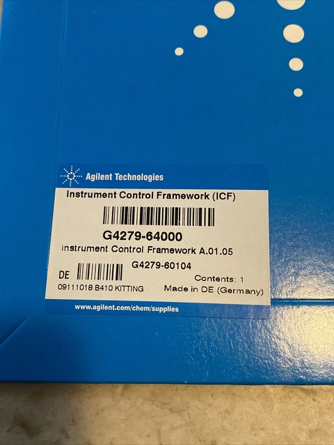 AGILENT G4279-64000 INSTRUMENT Control Framework A.01.05 New Sealed ...