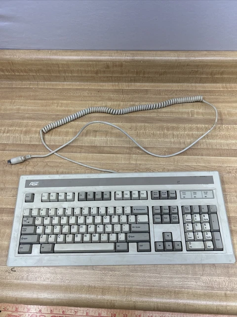 VINTAGE AST KB101 Mechanical Keyboard Wired 5 Pin DIN - clicky tested ...