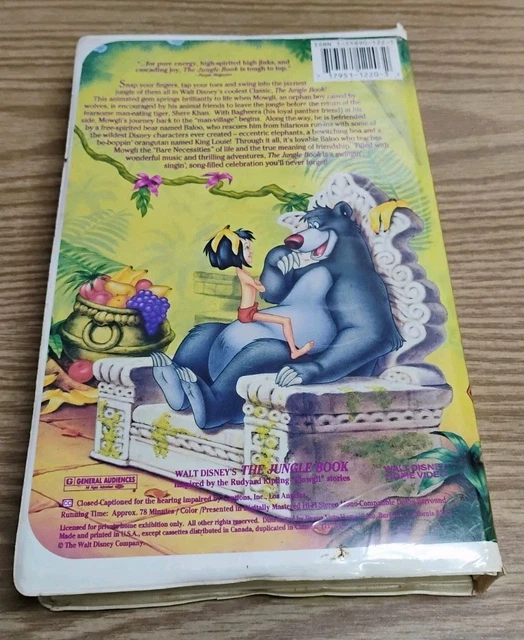 WALT DISNEY'S CLASSIC-THE Jungle Book Vhs £3.57 - PicClick UK