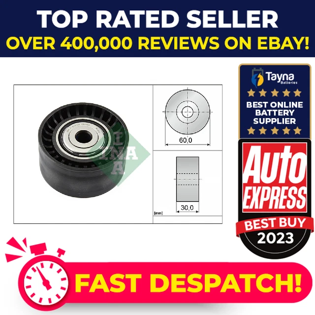 AUX BELT IDLER Pulley fits DACIA Guide Deflection INA 119230802R ...