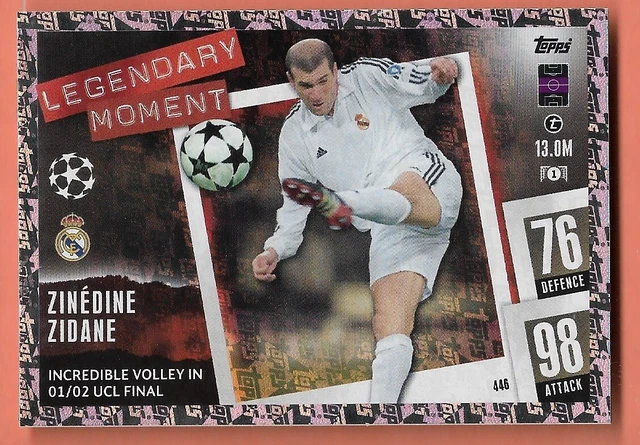 TOPPS MATCH ATTAX 2023-2024 CARD N.446 Zinedine Zidane Real Madrid CF ...