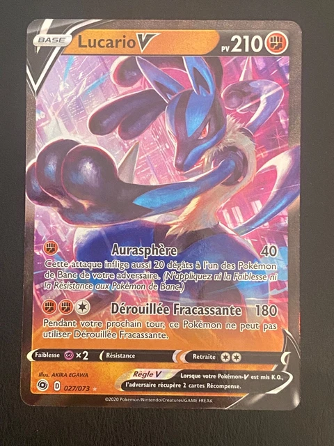 POKEMON CARD FR Eb The Way Of The Master - Lucario V 027/073 Ultra Rare ...