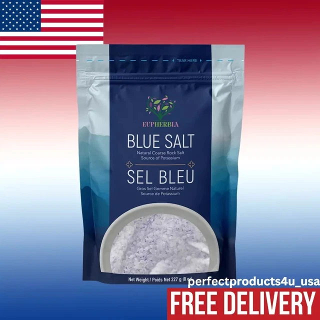BLUE SALT, COARSE, Rare Mineral Salt, High Potassium, Lower Sodium ...
