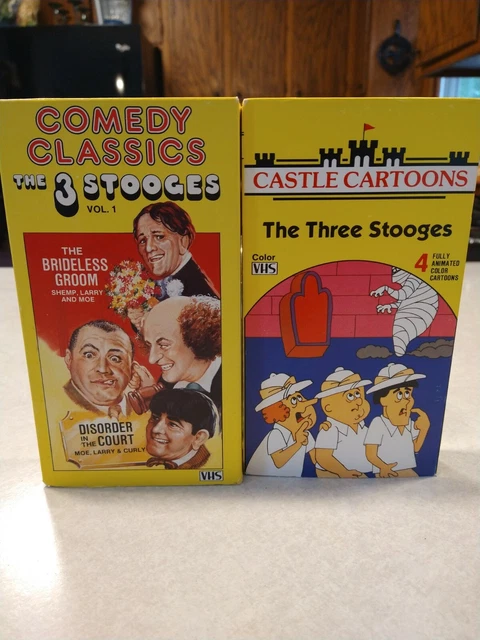 THE THREE 3 Stooges (VHS Cassette Tape) Comedy Classics/ Cartoon ...