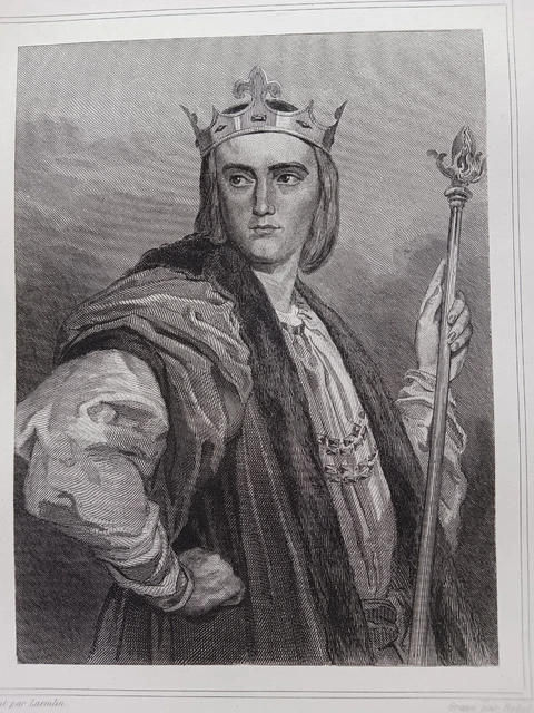 PHILIPPE III LE Hardi Roi De France Moyen Age Gravure 1838 Versailles ...