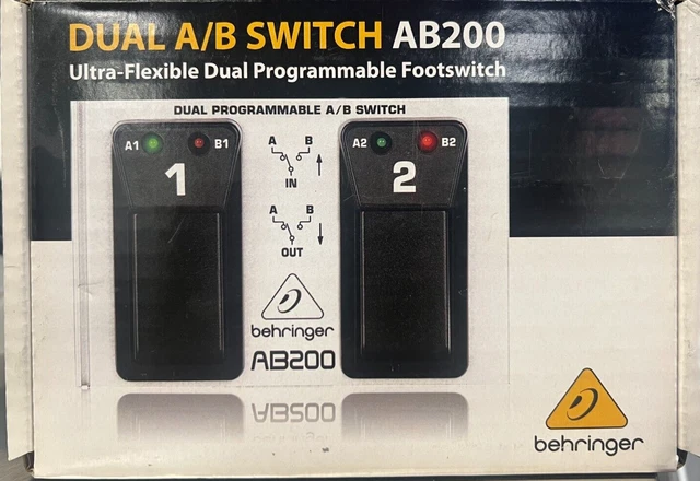 BEHRINGER DUAL A/B SWITCH AB200 Ultra-Flexible Dual Programmable ...