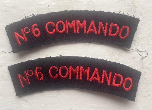 WW2 BRITISH ARMY No.6 Army Commando Shoulder Titles Patches ...