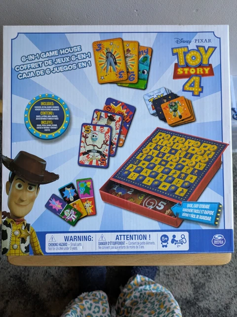 DISNEY PIXAR TOY Story 4 - 6 in 1 Game Set Fish Rummy Dominoes Checkers ...