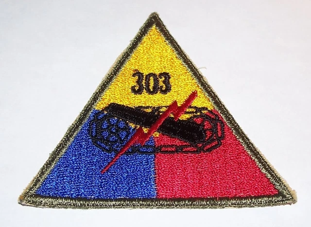 RARE ORIGINAL CUT-EDGE LATE 1940's 303rd TANK BATTALION PATCH £28.81 ...