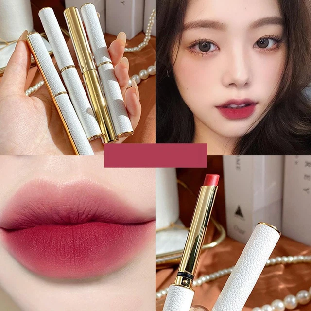 SMALL THIN TUBE Lipstick Red Lips Velvet Matte Long Lasting Make Up ...