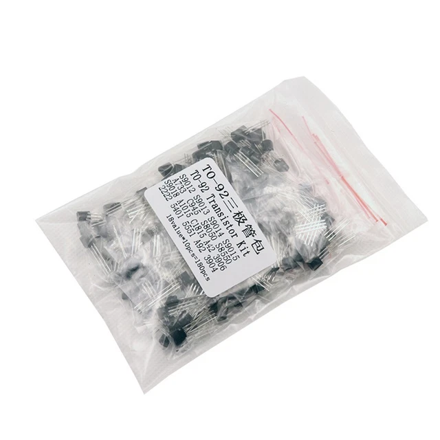 COMPREHENSIVE 180 PIECE Transistor Kit 18 Values TO92 Package Included ...