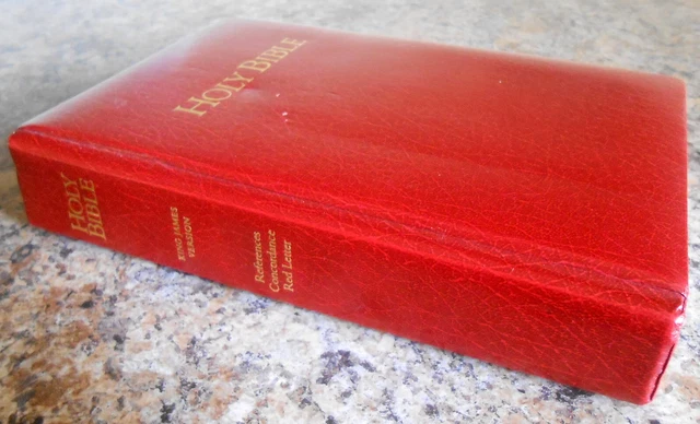 HOLY BIBLE GIANT Print KJV 1995 Red Leather Red Letter Ed SCHOOL OF ...