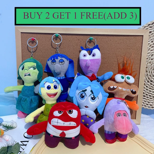 INSIDE OUT 2 Cartoon Cute Plush Keychain Animated Characters Doll Toy ...