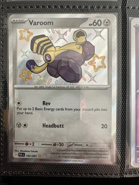 POKÉMON TCG VAROOM Scarlet & Violet: Paldean Fates 192/091 Holo Shiny ...