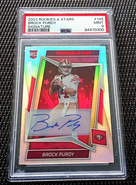 BROCK PURDY 49ERS Rookie Auto 2022 Panini RS Red Holo 207/299 Mint 9 ...