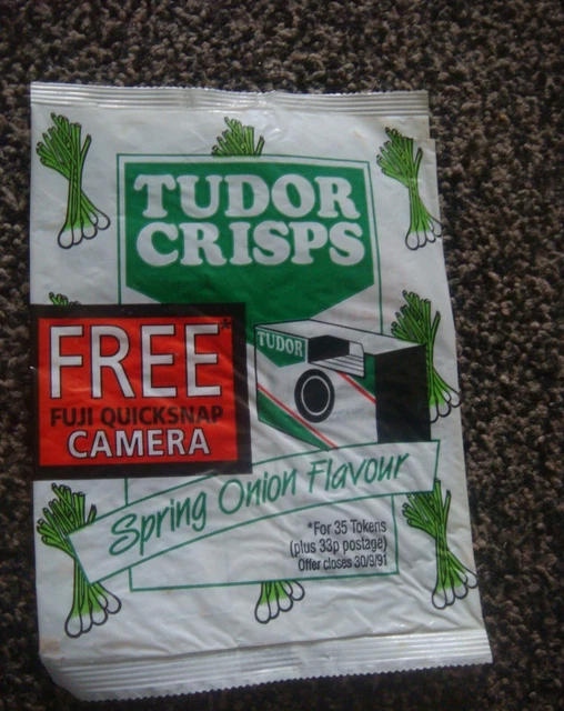 VINTAGE TUDOR CRISP Packet Spring Onion Free Camera Offer 1991 £31.00 ...