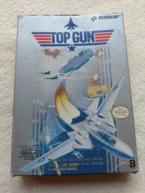 BOITE VIDE ORIGINALE Nintendo NES Top Gun Konami 1988 état correct EUR ...