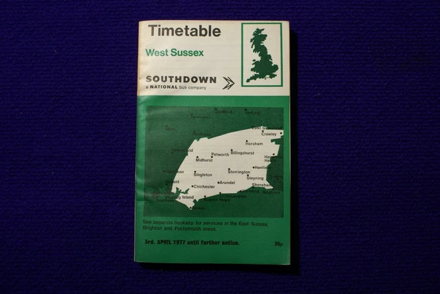 SOUTHDOWN BUS COACH Timetable Transport Route Map West Sussex Edition 3 ...