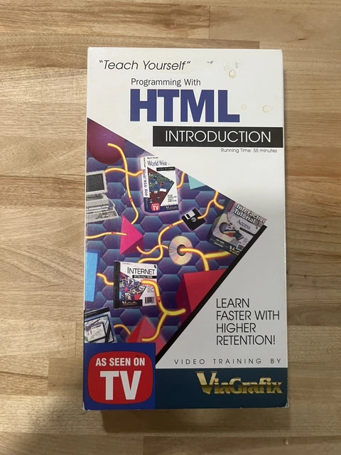 TEACH YOURSELF PROGRAMMING With HTML Introduction VHS Tape $14.00 ...