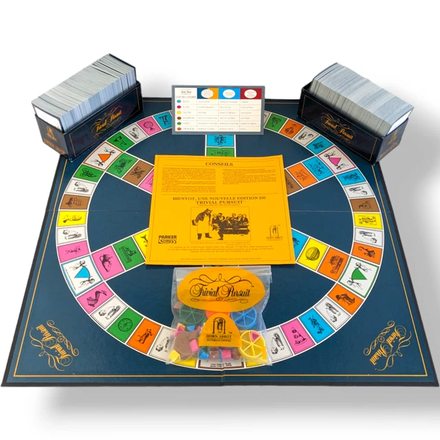 TRIVIAL PURSUIT EDITION genus 1984 ancien jeu de société Parker Horn ...
