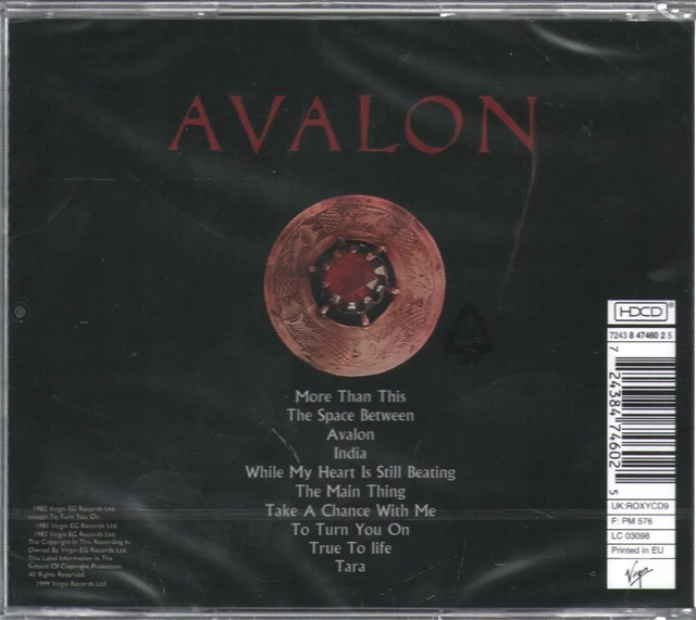 ROXY MUSIC AVALON CD Europe Virgin 1999 Remastered edition ROXYCD9 EUR 10,03 - PicClick FR