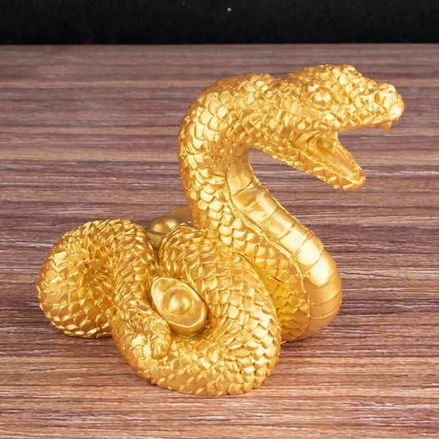 2025 YEAR OF The Snake Figurine Simulation Snakes Ornaments Animal ...