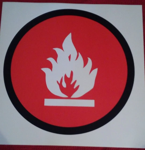 AUTOCOLLANT PANNEAU DE sécurité SIMDUT matériaux inflammables classe B ...