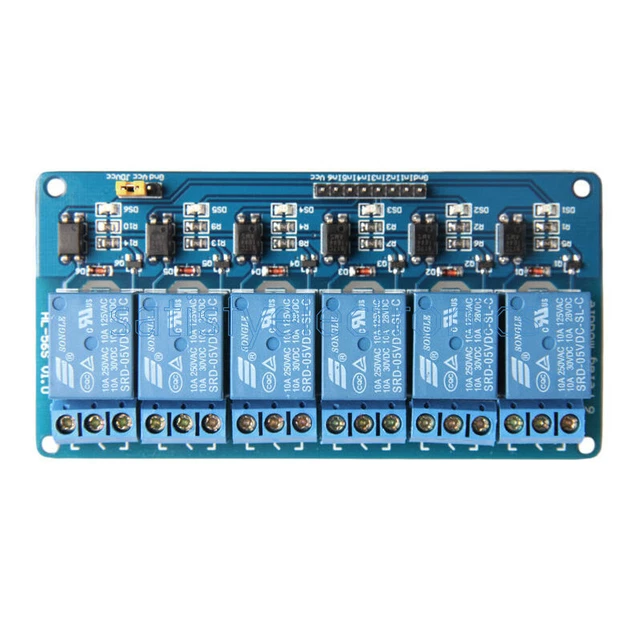 6 CHANNEL 5V Relay Board Module Optocoupler LED for Arduino PiC ARM AVR ...