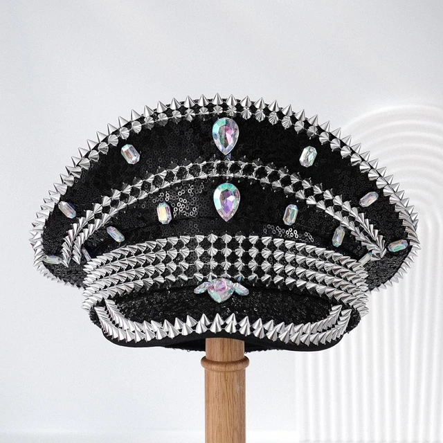 MUSIC FESTIVAL HAT for Adults Gothic Headwear for Fancy Dress Stage ...