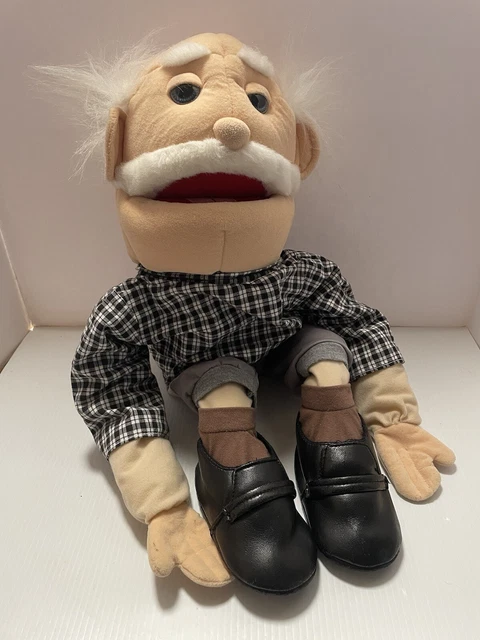 VINTAGE VENTRILOQUIST OLD Man Puppet Full Body Hand Puppet Grandpa ...