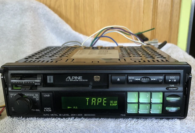 ALPINE 7516 CASSETTE Car Stereo Pull Out Tape Deck Vintage Audio Old ...