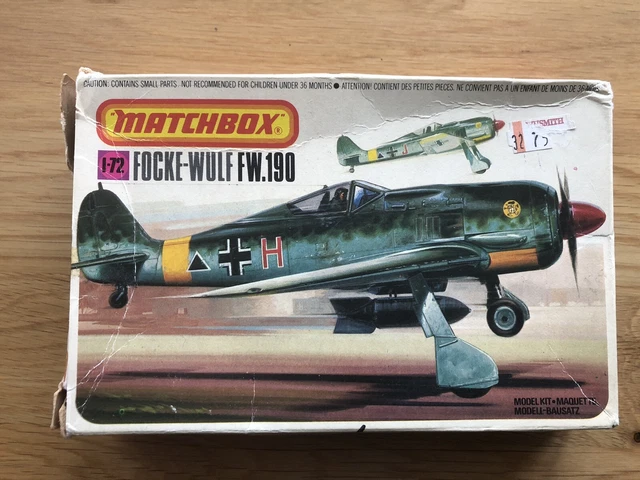 MATCHBOX PK-6; FOCKE-WULF FW.190; Scale 1/72; 2 Colour Model Kit; Very ...