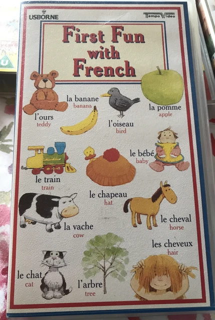 VHS VIDEO TAPE - Usborne First Fun With French.Age 3-adult.Approx.. 40 ...