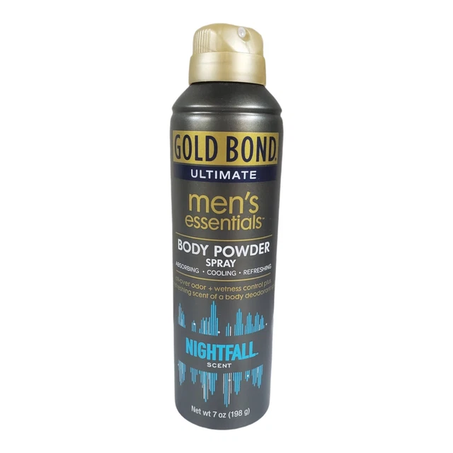 GOLD BOND MEN'S Ultimate Essential Body Powder Spray Nightfall Scent ...