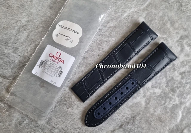 GENUINE OEM OMEGA Speedmaster Blue Side of The Moon 21/18mm Blue ...