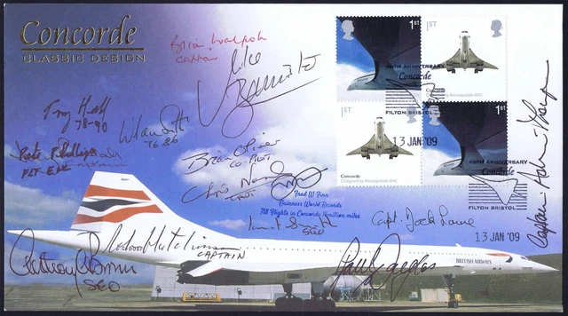 CONCORDE MULTI-SIGNED [15] Cover Lowe/Hutchinson/Walpole/Bannister ...