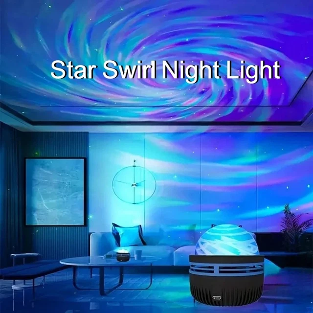 NORTHERN LIGHTS NIGHT Light LED Projection Lamp Remote Control USB2921 ...