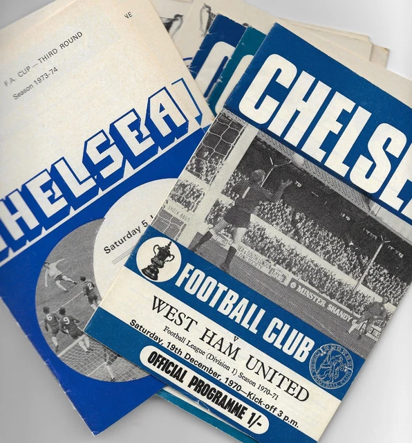 1970'S CHELSEA HOME Programmes - Choose from list League and Cup £2.99 ... 1970'S CHELSEA HOME Programmes - Choose from list League and Cup £2.99 ...