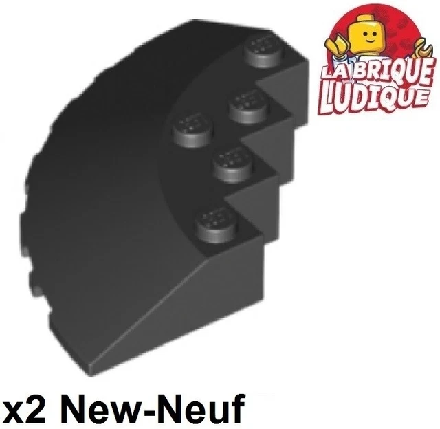 LEGO 2X BRICK Round 6x6 Slope Gradient 33 Edge Black/Black 95188 New £2 ...