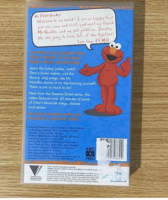 ELMO'S WORLD VOLUME 1 VHS ABC Kids Video Sesame Street 2001 $24.00 ...