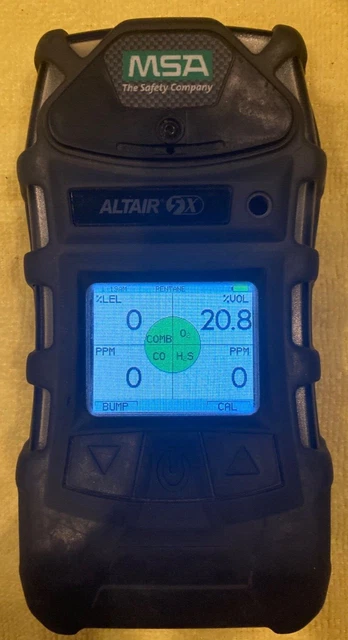 MSA ALTAIR 5X Color Display Gas Detector -Calibrated- LEL, O2, CO, H2S ...