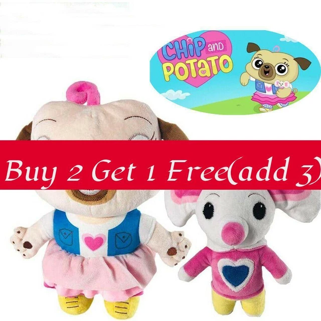 CHIP AND POTATO Pug And Mouse Plush Stuffed Animal Toy Doll Bedtime Kid ...