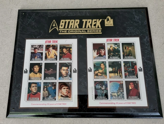 STAR TREK ORIGINAL Series Stamp Plaque 1996 #742/Worldwide 10,000 W/Coa ...