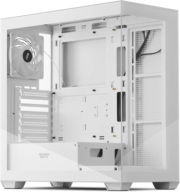 ATX MID-TOWER PC Case, Pre-Install 1Non-Led PWM ARGB Fans Computer Case ...
