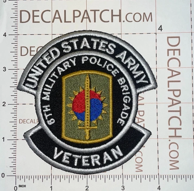 US ARMY 8TH Military Police Brigade Veteran Patch Hook Repro New B275 £ ...