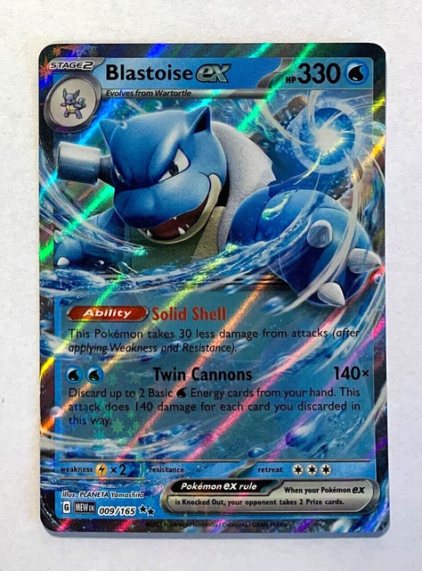 POKEMON 151 ENGLISH - BLASTOISE EX - DOUBLE RARE - 009/165 - NM/M EUR 5 ...