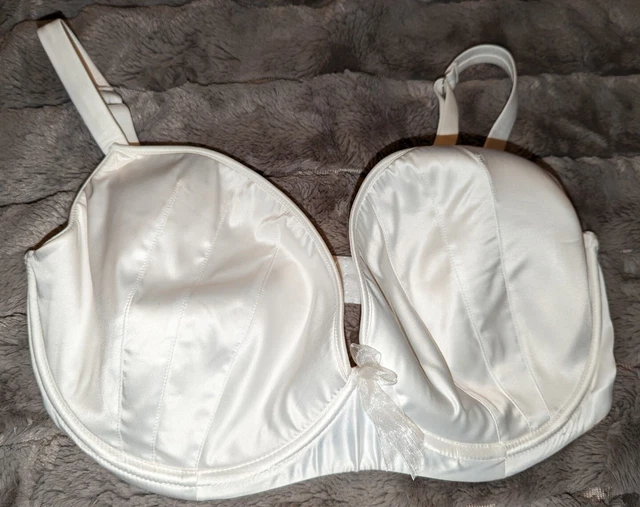 MASQUERADE IVORY SATIN Bridal Style Bra - Size 34G £9.99 - PicClick UK
