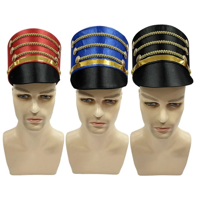 HAT-NUTCRACKERS MARCHING BAND Hat Gold Trim Strip Soldier Tops Cap ...
